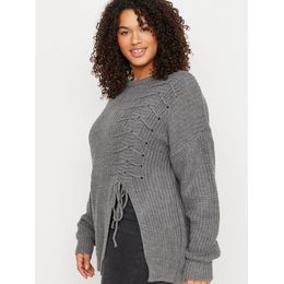Trendyol Curve Pullover Damen Gr&ouml;&szlig;e XL grau