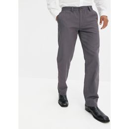 bonprix Regular Fit Chinohose aus reiner Baumwolle Straight, grau, 100% Baumwolle