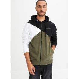 bonprix Kapuzen-Sweatjacke aus reiner Bio-Baumwolle, schwarz, 100% Baumwolle