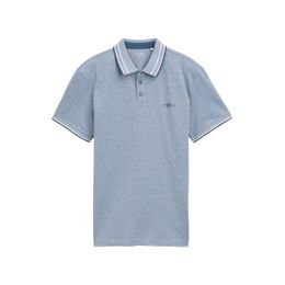 Tom Tailor Poloshirt Herren Gr&ouml;&szlig;e L opal / wei&szlig;