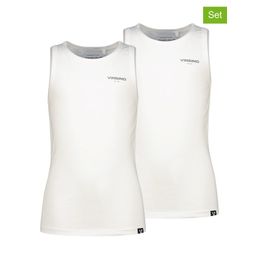 Vingino 2er Set: Tops in Wei&szlig; - 32% | Gr&ouml;&szlig;e 122/128 | Kinder-oberteile