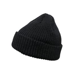 Flexfit Damen Beanie "Flexfit Unisex Rib Beanie"schwarz, Kunstfaser, M&uuml;tzen