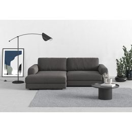 Ecksofa Trendmanufaktur, B:250cm H:84cm T:176cm, grau, 100% Polyester, Wohnzimmer, Sofas, "Bourbon Mega_Ecke mit tollem Sitzkomfort, Breite 250cm,