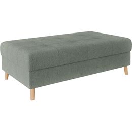 Polsterhocker Home Affaire, B:118cm H:40cm T:73cm, gr&uuml;n, 100% Polyester, Hocker, "CHARRE XXL, Steppung im Sitzbereich, Ma&szlig;e: B/T/H: 118/73/40 cm",
