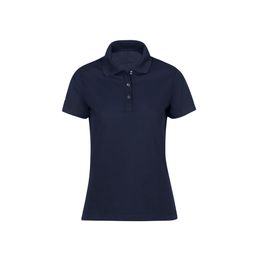 TRIGEMA Damen Poloshirt "TRIGEMA Poloshirt aus Baumwolle", blau, Basic, Gr. XS, 100% Baumwolle, Shirts