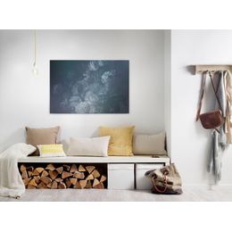 A.S. Cr&eacute;ation Leinwandbild A.S. CR&Eacute;ATION, B:90cm H:60cm, blau, Holz, Stahl, Wohnzimmer, Bilder, "dutch pastel", Keilrahmen Bild Floral Rosen Leinwand-Bild