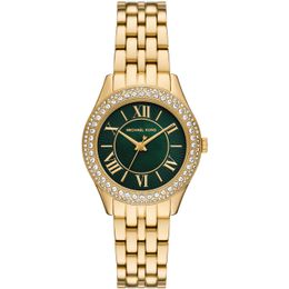 Michael Kors Damen Quarzuhr "HARLOWE", gold, Armbanduhren, Armbanduhr, Damenuhr, Edelstahlarmband, analog, Glassteine