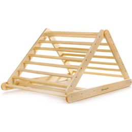 BABYGO Kinder Klettergerüst "Woodland Kletterdreieck Triangle, natur", B/H: 74cm x 80cm, beige, Holz, B:74cm H:80cm L:120cm, Klettergerüste, aus