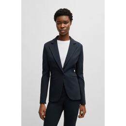 BOSS Orange Damen Longblazer "Jaslim Premium Damenmode", blau, Gr. 44, unifarben, Web, Obermaterial: 70% Viskose, 26% Polyamid, 4% Elasthan, Blazer,