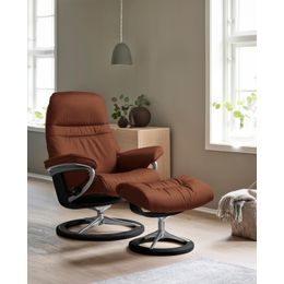 Relaxsessel stressless, B:83cm H:105cm T:74cm, braun, Leder BATICK: BATICK ist ein leicht korrigiertes, durchgefärbtes und genarbtes Möbelleder, bei