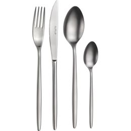 Pinti Inox PINTINOX Besteck-Set "Olivia Mystique", 30 Stk., silber, Essbesteck-Sets, Optik sandgestrahlt