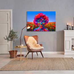 Acrylglasbild queence, B:90cm H:60cm T:0,4cm, bunt, Acrylglas, Bilder, "Mohn-Zeit - Katharina Kolenda", Kunst, knallige Farben, bunt