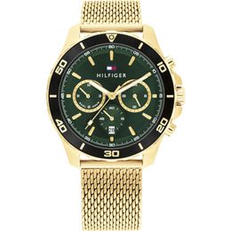 Tommy Hilfiger Kinder Multifunktionsuhr "JORDAN", gold, Armbanduhren, Quarzuhr, Armbanduhr, Herrenuhr, Datum, Edelstahlarmband