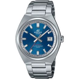 CASIO EDIFICE Kinder Quarzuhr, blau, Armbanduhren, Armbanduhr, Herrenuhr, Edelstahlarmband, analog, Tag, Neo-Display