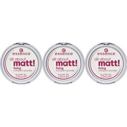 Essence Damen Puder "all about matt fixing compact powder", 24 g, weiß, Teint-Kosmetika, mit hoher Deckkraft