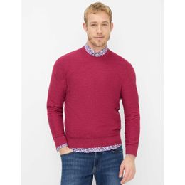 Brax Herren Strickpullover Style RICK magenta, dunkelrot, Gr. L