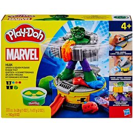 Hasbro Kinder Knetform-Set "Play-Doh, Marvel Hulk Quetsch- & Schmetterspaß", bunt, H:13cm, Kneten