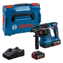 Akku-Bohrhammer "»GBH 18V-22« mit SDS plus"blau, Bosch Professional, Bohrmaschinen, Inkl. 2x Akku 4,0 Ah und Schnellladegerät, in L-BOXX 136