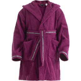 Kinderbademantel Bruno Banani, L:91cm, lila, Walkfrottee, Hausm&auml;ntel, "Danny, Ideal f&uuml;r Zuhause, Schwimmbad oder im Urlaub", mit Logostreifen, aus