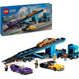Lego Kinder Konstruktionsspielsteine "Autotransporter mit Sportwagen (60408), Lego City", bunt, Kunststoff, Spielbausteine, Made in Europe