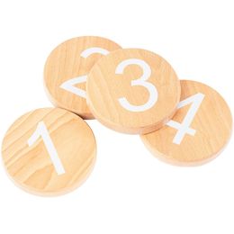Pinolino Kinder Balancetrainer "Balance Steine mit Zahlen »Kari«", B/H/L: 15cm x 3cm x 15cm Ø, beige, B:15cm H:3cm L:15cm, Balancetrainer, Made in