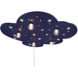 Niermann Deckenleuchte "Wolke", 5, H: 7cm, 1 Stk., blau, Kinderzimmer, Leuchten, Deckenleuchte Wolke blau mit fluoreszend. Sternen