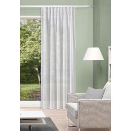 Gardine Home Wohnideen, B:135cm H:245cm, beige, Polyester, Wohnzimmer, Gardinen, "NIKA", Kombibandschal,Leinenstruktur,Scherli