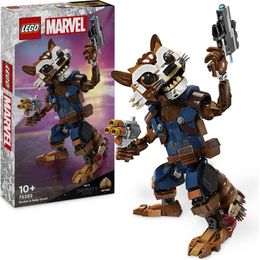 Lego Kinder Konstruktionsspielsteine "Rocket & Baby Groot (76282), Lego Super Heroes", bunt, Kunststoff, Spielbausteine, Made in Europe