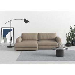 Ecksofa Trendmanufaktur, B:250cm H:84cm T:176cm, braun, 100% Polyester, Wohnzimmer, Sofas, "Bourbon Mega_Ecke mit tollem Sitzkomfort, Breite 250cm,