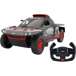 Jamara Kinder RC-Auto "Deluxe Cars, AUDI RS Q e-tron E2 1:14, grau - 2,4 GHz", grau, B:16,6cm H:13,8cm T:33,3cm, Fernlenkfahrzeuge, mit LED-Lichtern