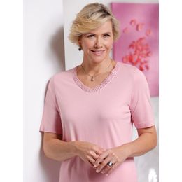 CLASSIC Damen V-Shirt "Shirt", rosa, Gr. 42, unifarben, 50% Baumwolle, 50% Modal, Shirts