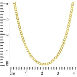 Firetti Damen Gliederkette "Schmuck Geschenk Silber 925 Halsschmuck Halskette S-Panzerkette", 45, Silber 925 (Sterlingsilber), B: 3,6mm, gold, Silber