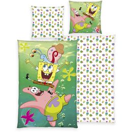 Spongebob Bettwäsche SPONGE BOB, bunt, Renforcé, Obermaterial: 100% Baumwolle, Jugendzimmer, Bettwäsche, "Sponge Bob", Wendebettwäsche