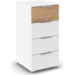 Schubkastenkommode Rauch, B:40cm H:81cm T:42cmalpinweiß, eiche artisan, Holzwerkstoff, Sideboards, "Highboard Sideboard Schubladenkommode Kommode
