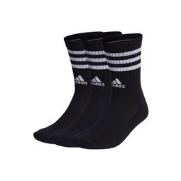Herren Kurzsocken "Socken 3-Streifen Cushioned Crew 3er Pack", adidas originals, Gr. 43, schwarz, Obermaterial: 62% Baumwolle CO. 36% Polyester PES.
