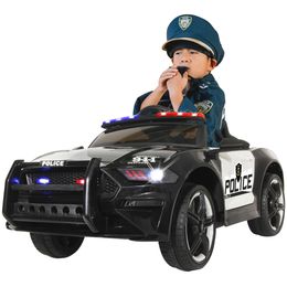 Jamara Kinder Elektro-Kinderauto "US Police Car", schwarz, B:62cm H:53cm T:113cm, Elektro-Kinderfahrzeuge