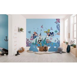 Komar Fototapete "Digitaldruck Vlies - Mickey & Minnie Coral Reef - Größe 300 x 250 cm", Rollen:, bunt, Tapeten, Kinderzimmer
