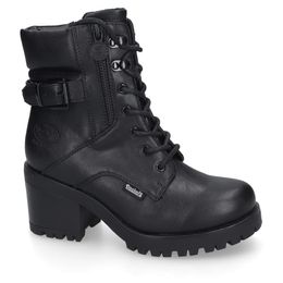 Damen Stiefelette, Dockers by Gerli, Gr. 41, schwarz, Lederimitat, Basic, Schuhe, Chunky Boots mit Blockabsatz