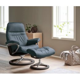 Relaxsessel stressless, B:79cm H:103cm T:73cm, blau, Leder BATICK: BATICK ist ein leicht korrigiertes, durchgefärbtes und genarbtes Möbelleder, bei