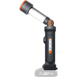 WORX LED Arbeitsleuchte "WX027.9", H: 5,6cm, schwarz, Leuchten, 120-510 Lumen, 4-IN-1 multifunktional, ohne Akku & Ladeger&auml;t