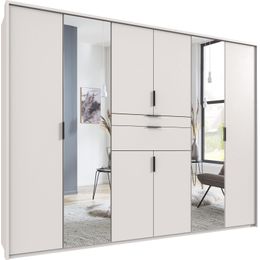 Dreht&uuml;renschrank wimex, B:270cm H:208cm T:58cm, wei&szlig;, Spanplatte, Schr&auml;nke, "Moldau Kleiderschrank mit Spiegel Schlafzimmerschrank Bestseller"