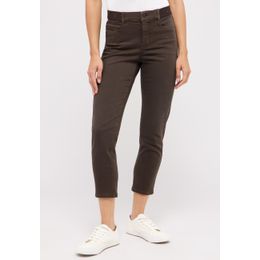 7/8-Jeans Angels "ORNELLA SPORTY", Damen, Gr. 34, Länge 26, chocolate used, Denim/Jeans, Obermaterial: 92% Baumwolle, 6% Polyester, 2% Elasthan, slim fit 7/8-Länge, Jeans, mit weichem Stretchbund