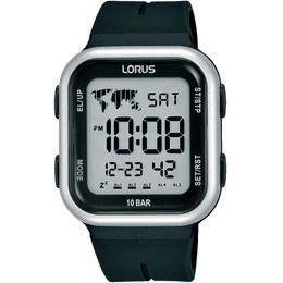 Lorus Damen Chronograph, schwarz, Armbanduhren, Armbanduhr, Quarzuhr, Herrenuhr, Damenuhr, Stoppfunktion