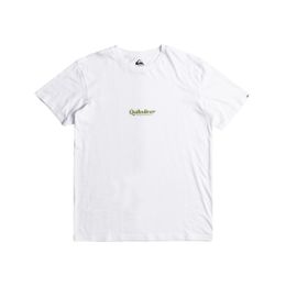 Quiksilver Herren T-Shirt "QS SIMPLE LETTRING SHORT SLEEVE", wei&szlig;, Gr. M, Single Jersey, Obermaterial: 100% Baumwolle, Shirts