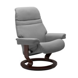 Relaxsessel stressless, B:75cm H:100cm T:73cm, grau, Leder BATICK: BATICK ist ein leicht korrigiertes, durchgefärbtes und genarbtes Möbelleder, bei
