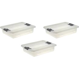 keeeper Organizer "cornelia", B:29,5cm H:9,5cm T:39,5cm, transparent, B&uuml;ro, Aufbewahrungsboxen, Aufbewahrungsbox, mit Deckel, Schiebeverschluss, 7 L