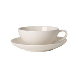 Villeroy & Boch VILLEROY & BOCH Tasse "Teetasse mit Untertasse For Me 110 ml wei&szlig;", wei&szlig;, Trinkgef&auml;&szlig;e