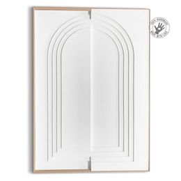 Bild Reinders, B:50cm H:70cm T:3cm, wei&szlig;, Holzwerkstoff, Wohnzimmer, Bilder, "Frames"