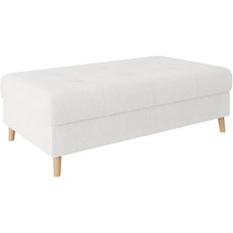 Polsterhocker Home Affaire, B:118cm H:40cm T:73cm, wei&szlig;, 100% Polyester, Hocker, "CHARRE XXL, Steppung im Sitzbereich, Ma&szlig;e: B/T/H: 118/73/40 cm",