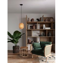 NOVA LUCE Pendelleuchte "ASMA", 1, &Oslash; 20cm H: 150cm, 1 Stk., beige, Esszimmer, Leuchten